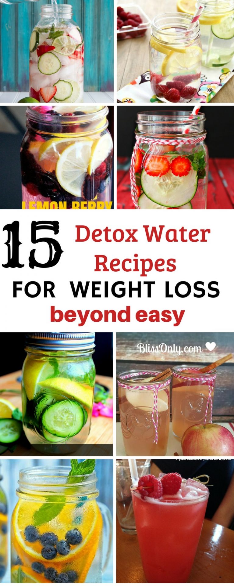 15 Detox Water Recipes For Rapid Weight Loss (beyond easy) - BlissOnly